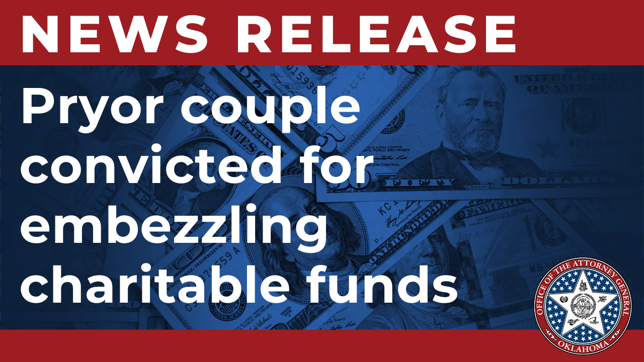 Pryor couple convicted for embezzling charitable funds