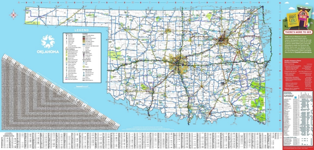 Oklahoma Map With All Cities Premier Series Map Of Oklahoma And Indian