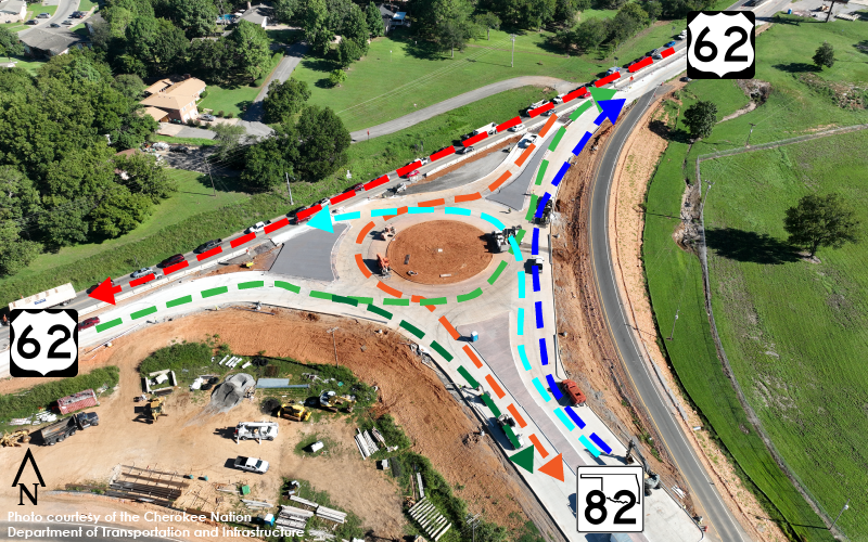 US-62, SH-82 roundabout in Tahlequah fully opens Tuesday