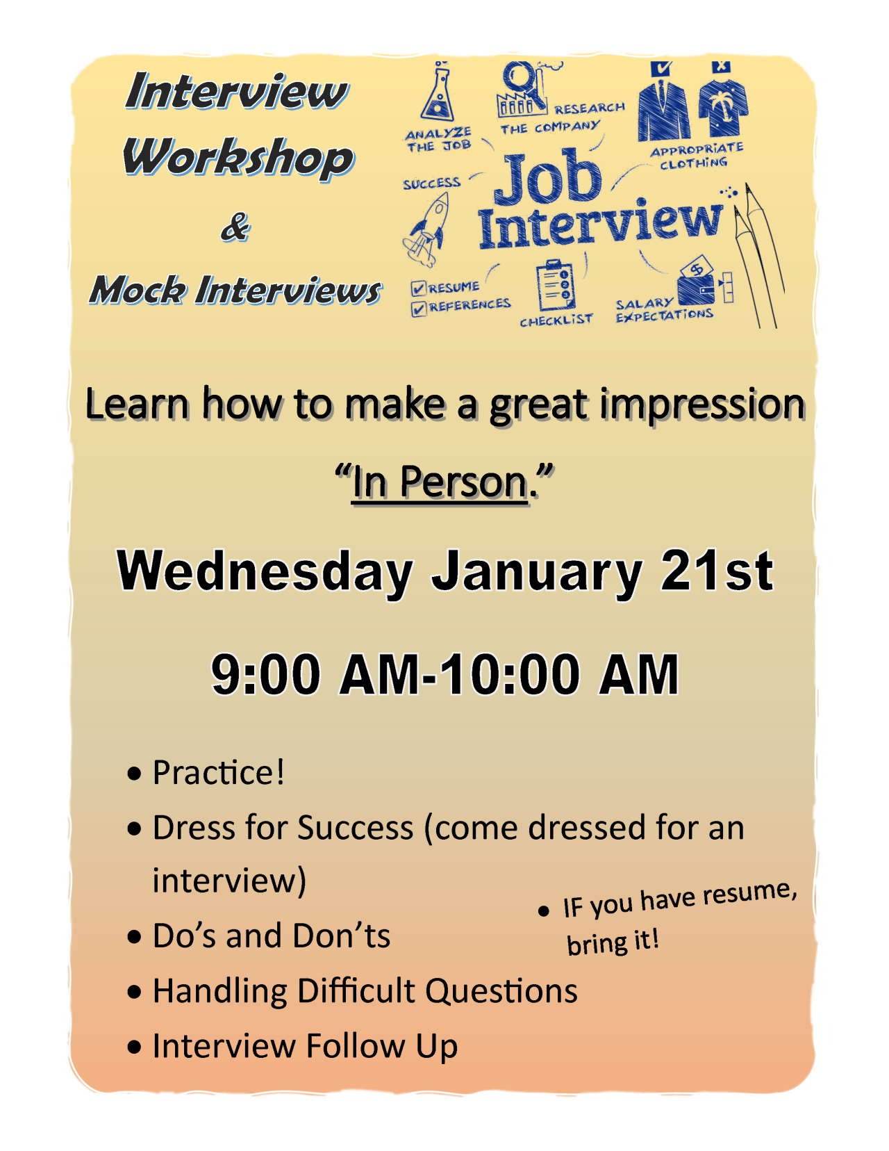 Mock Interview Workshop - Bartlesville