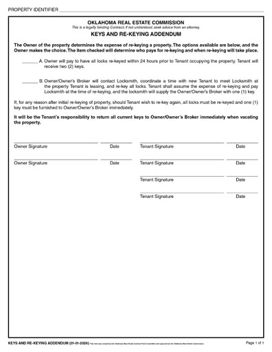 Contract Forms and Related Addenda